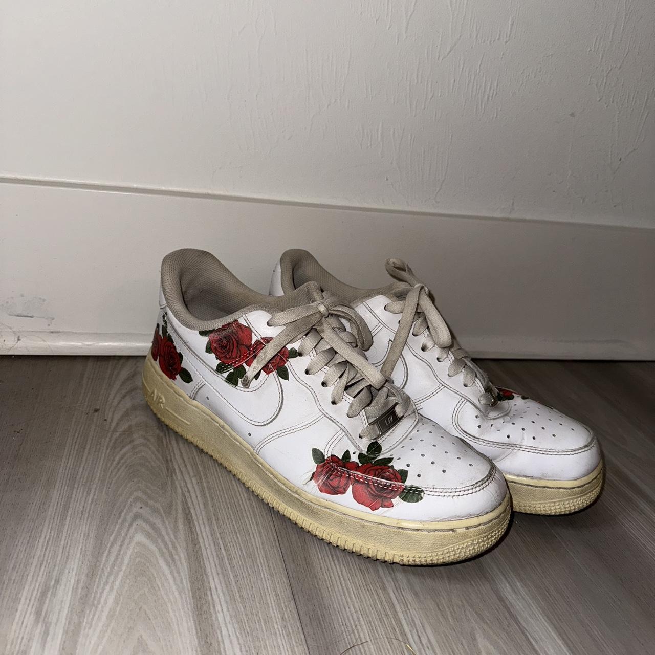 Nike red rose air forces. Women’s 10 - Depop