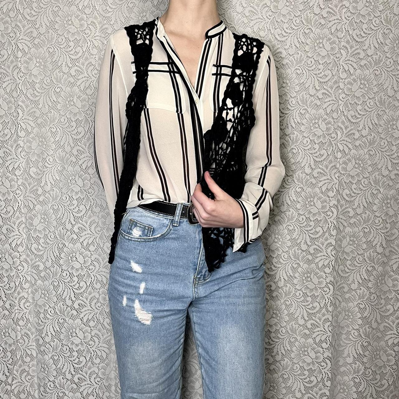 Black crochet vest Black crochet vest, never worn.... - Depop