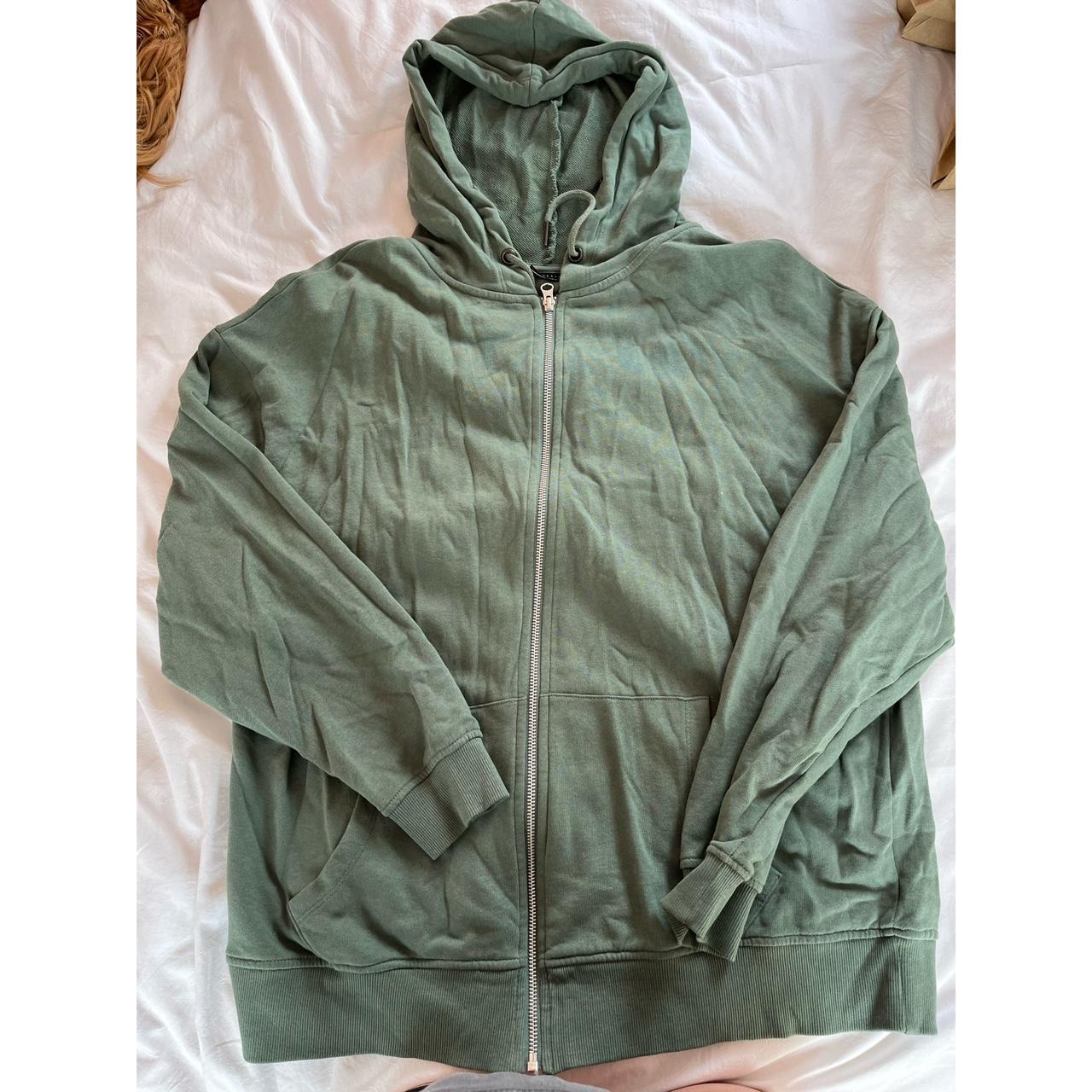 ASOS DESIGN green zip up hoodie. Size 10. - Depop