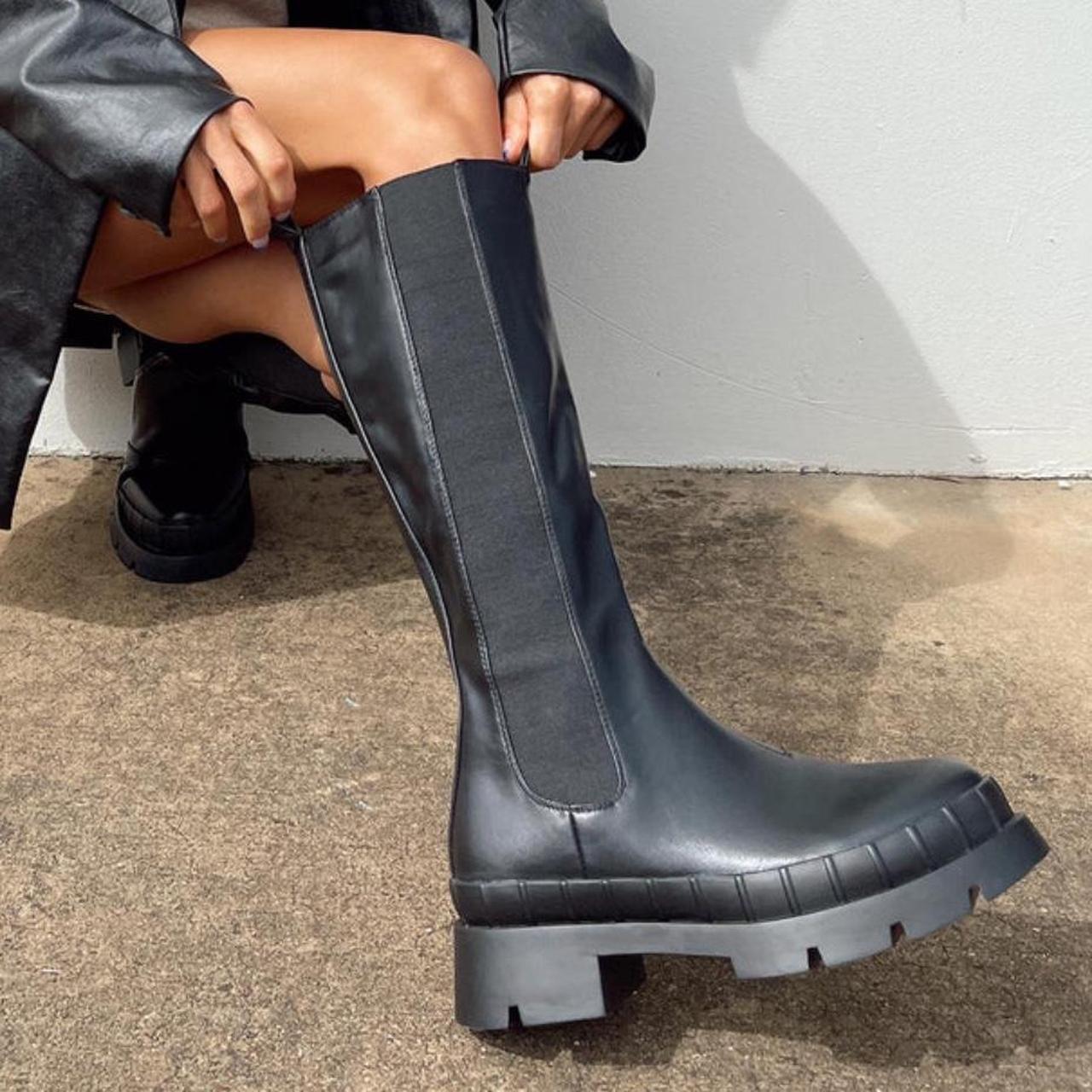 REPOP!!! Princess Polly Douglas Boots Black Retail... - Depop