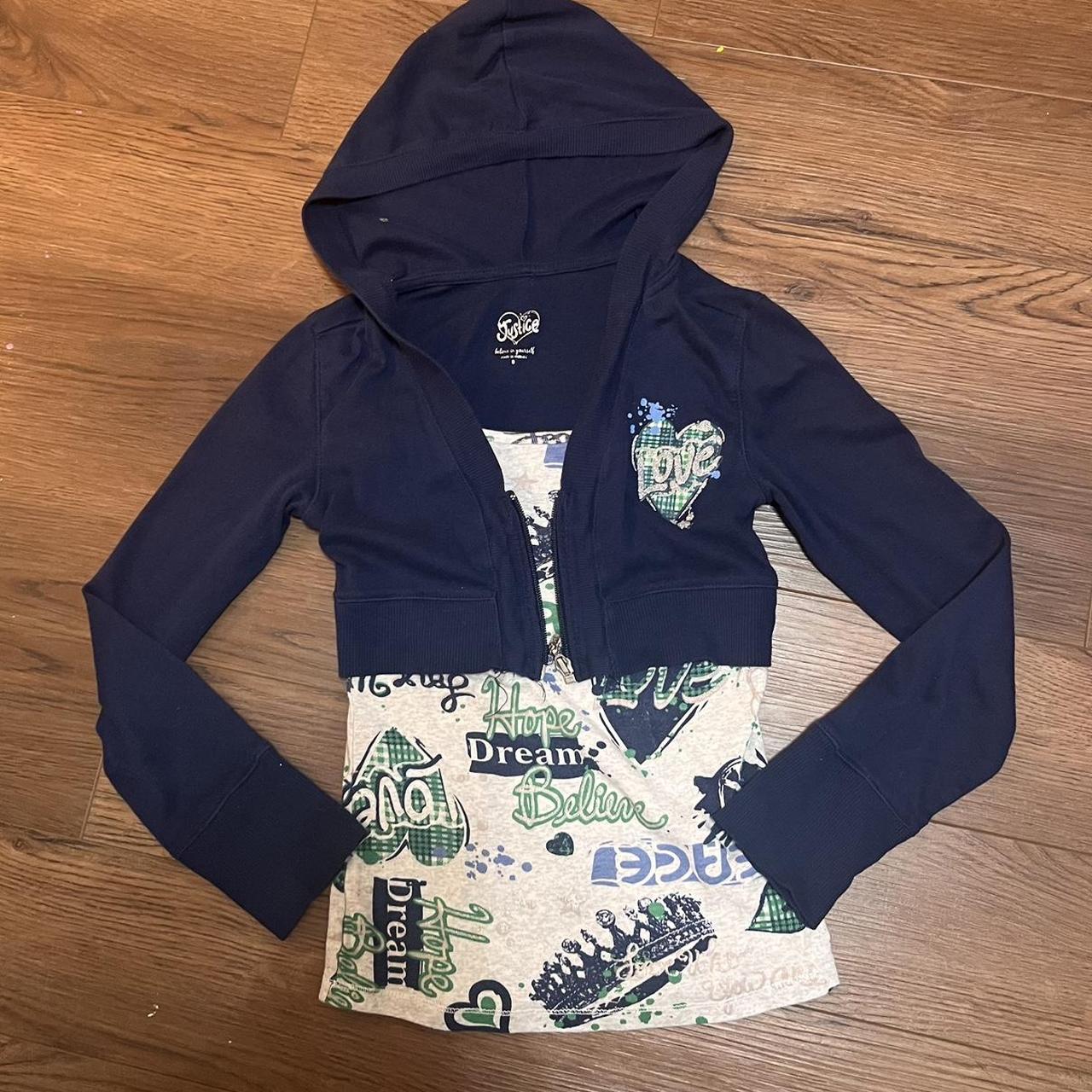 adorable mini jacket + top 💚🌀 fits S-M top is... - Depop