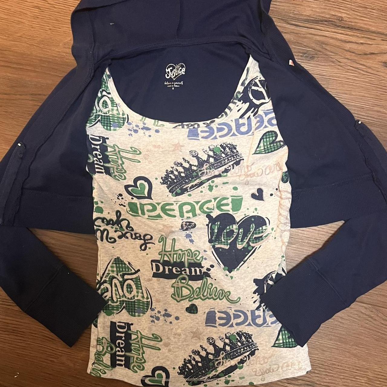 adorable mini jacket + top 💚🌀 fits S-M top is... - Depop