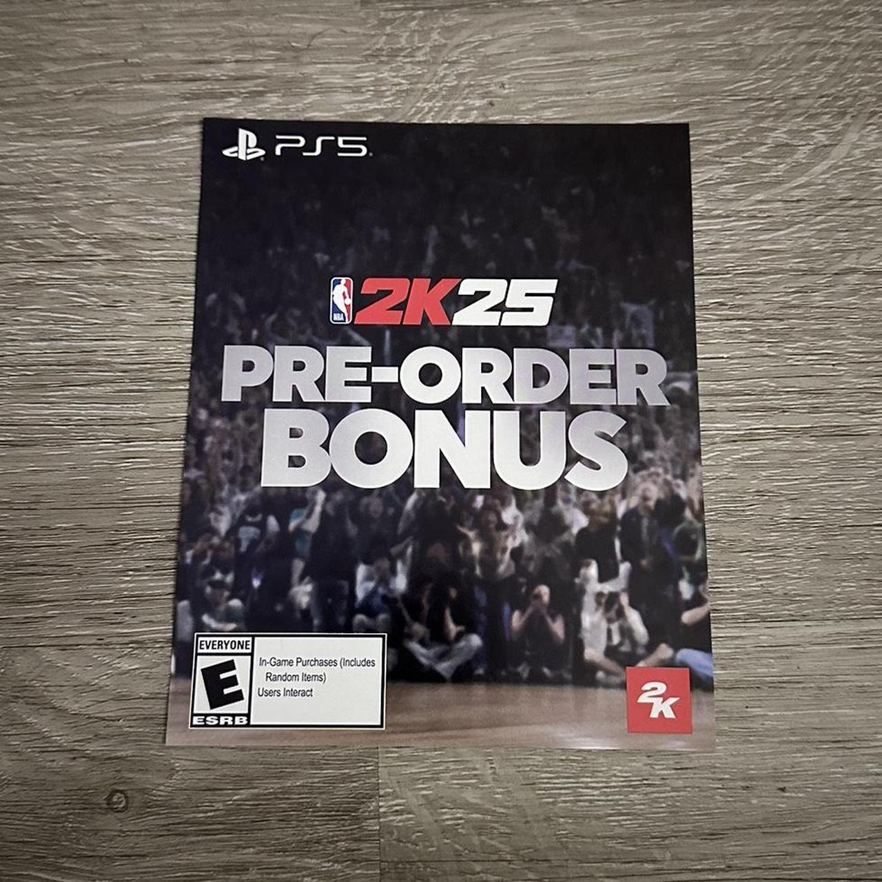 nba 2k25 PS5 Pre-order bonus code just got the game... - Depop