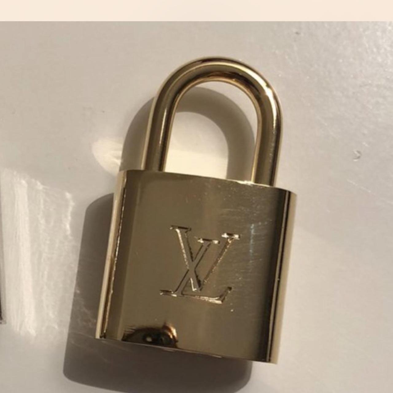 Genuine Louis Vuitton gold padlock with keys.... - Depop