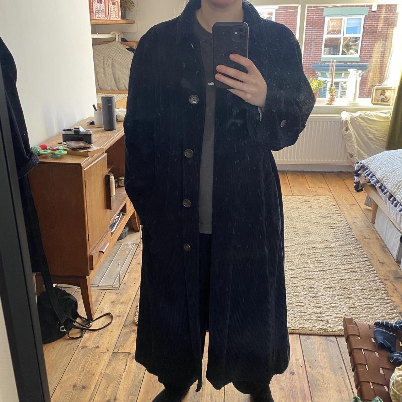 TOAST Dark Navy Cord Coat Oversized trench style... - Depop