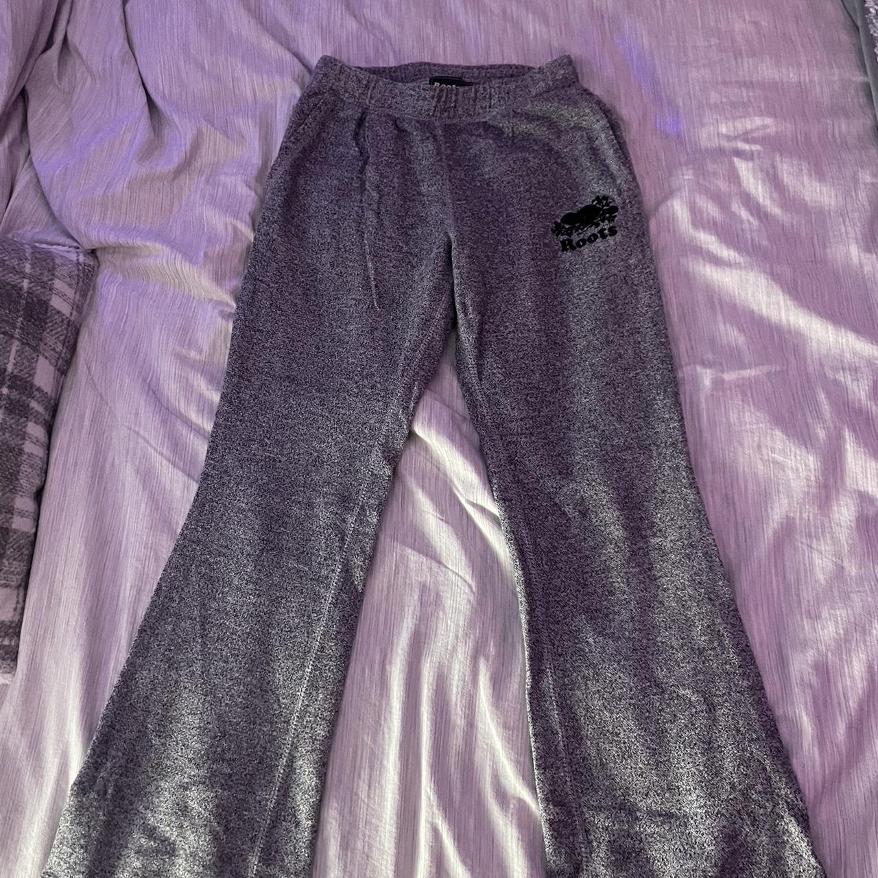Grey flare roots pants in perfect condition!! - Depop