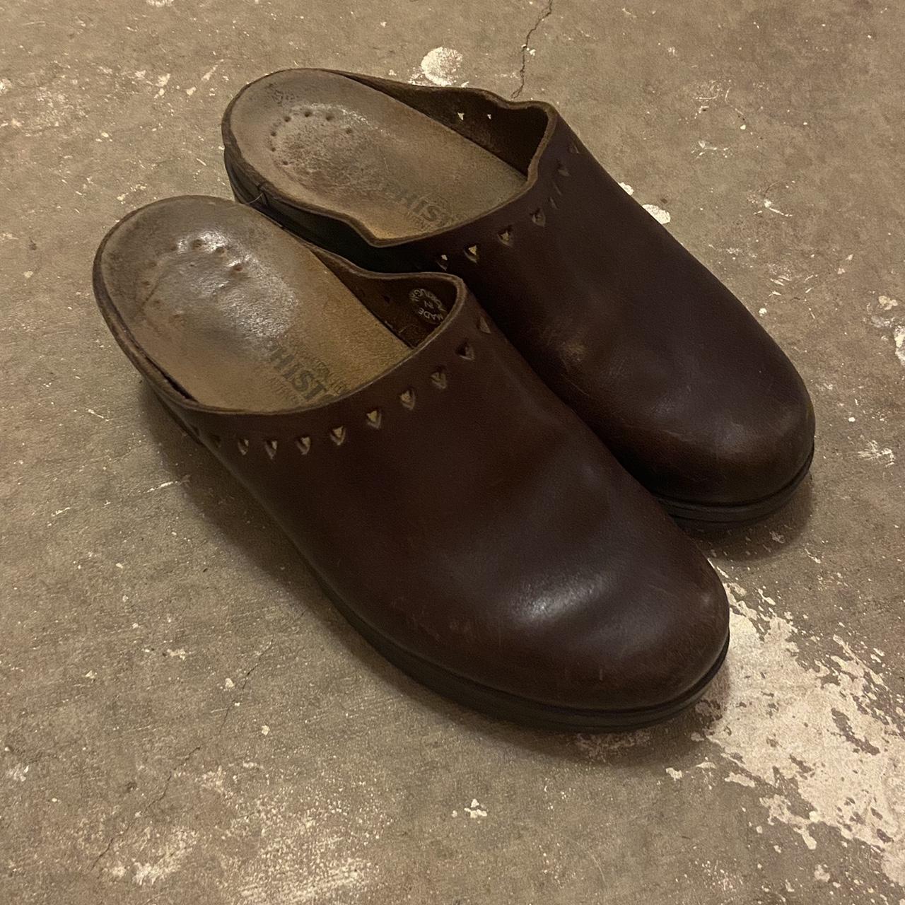 brown vintage mephisto authentic leather clogs!... - Depop