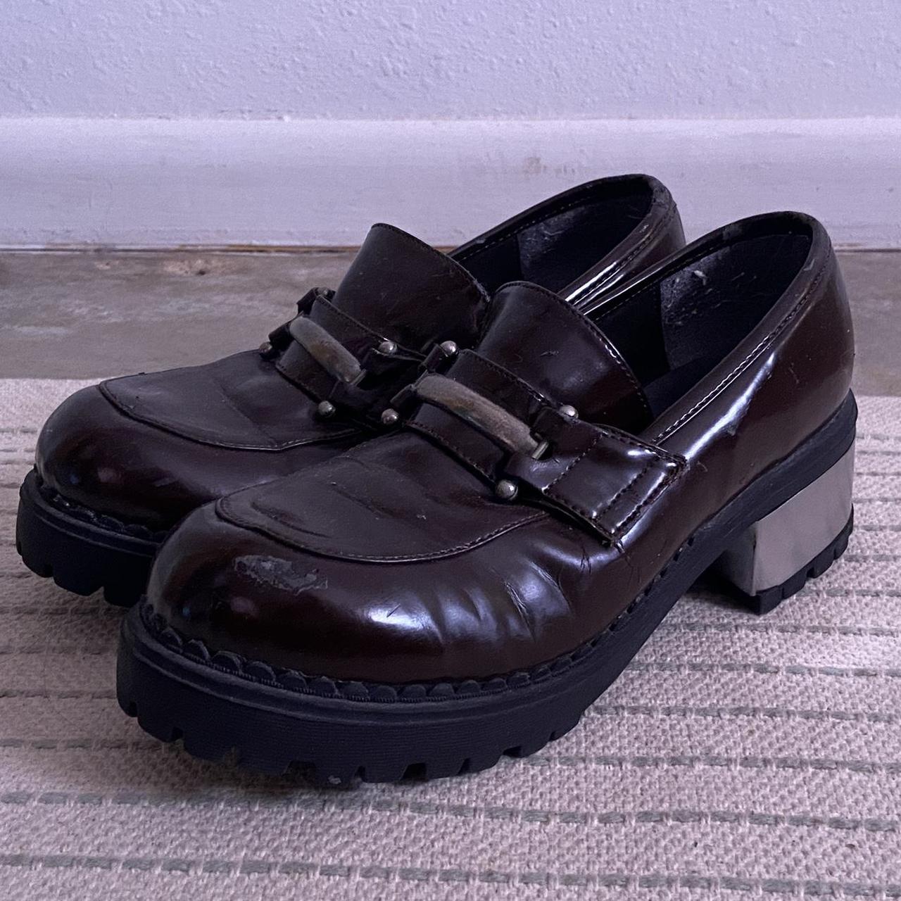 road rags brown heeled loafers! scuffing as depicted... - Depop