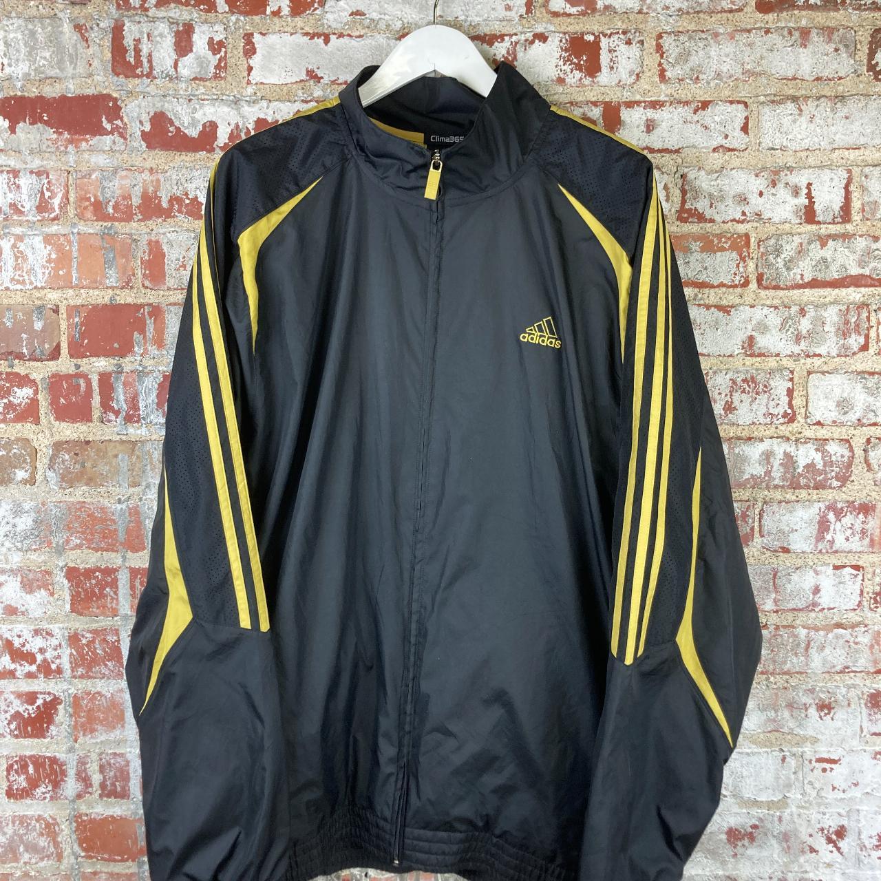 Adidas Men's Black and Gold Jacket | Depop