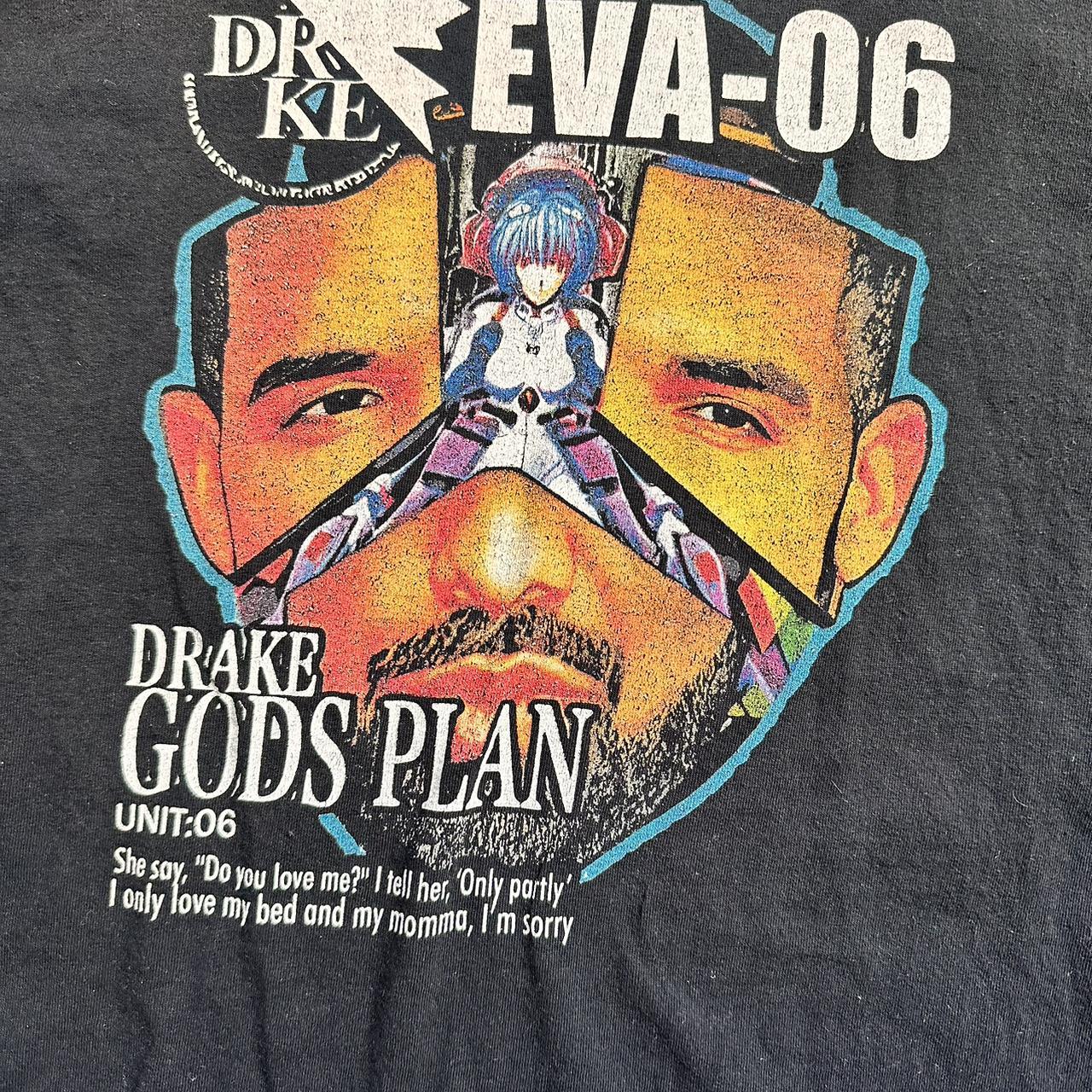 Drake graphic tee brand gildan size large gods... - Depop