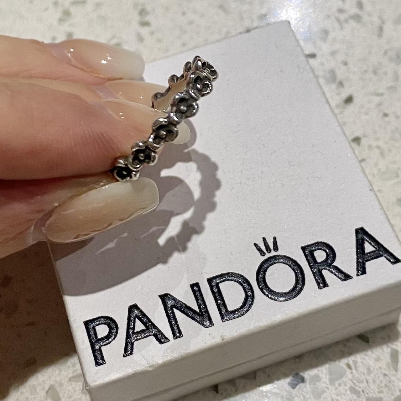 Pandora Flower Ring - Size 52 - Perfect condition -... - Depop