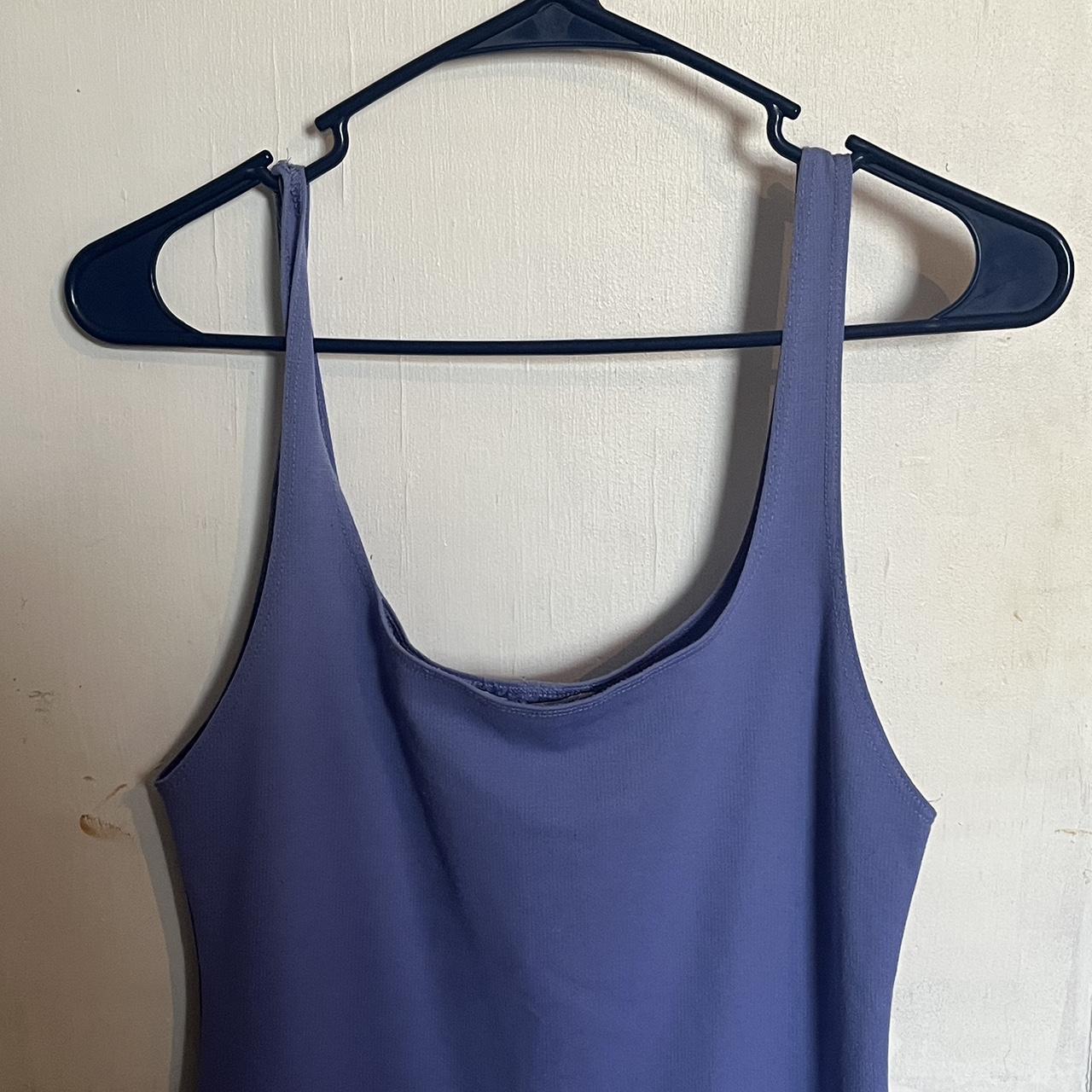 zara periwinkle/blue bodycon dress (worn 1-2... - Depop