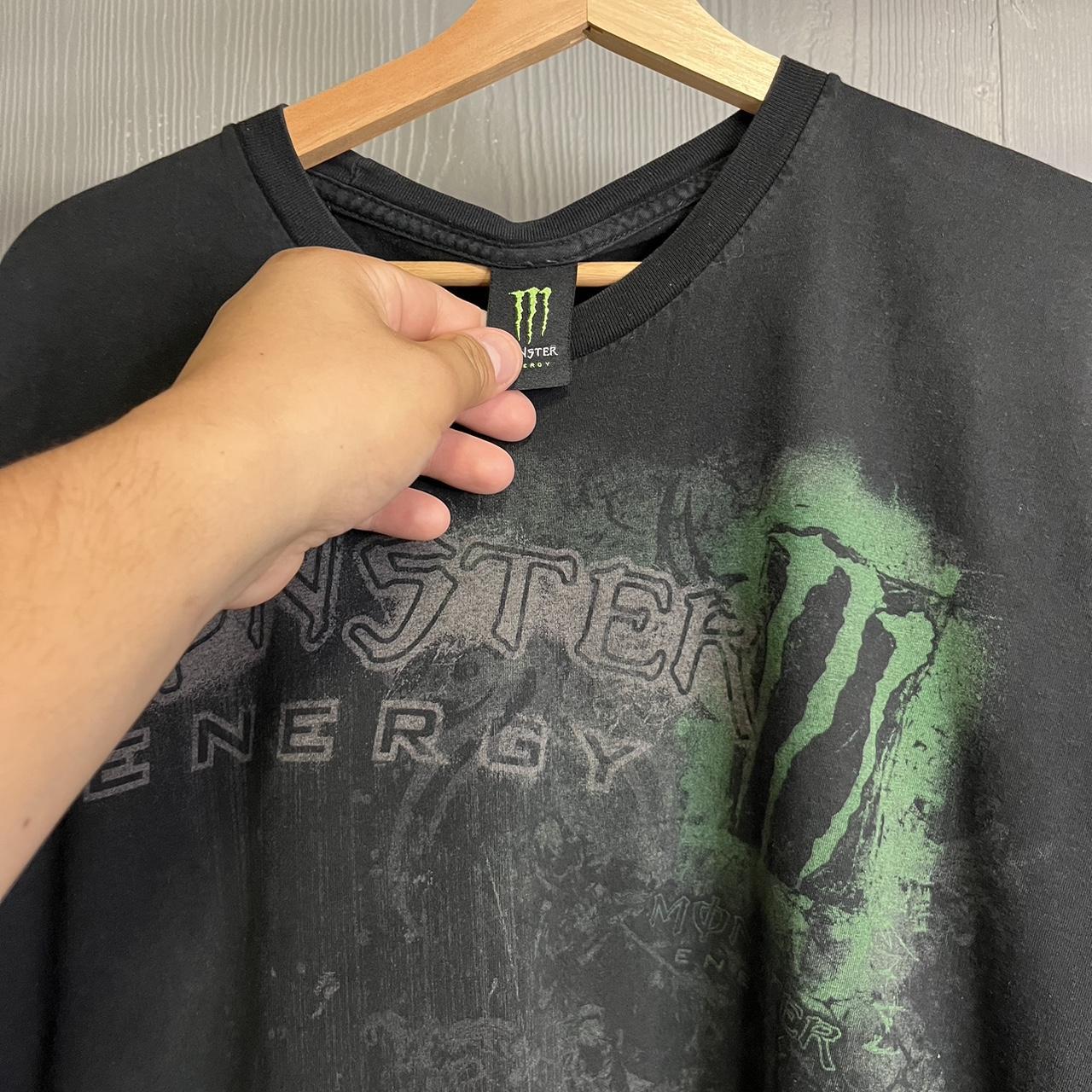Y2k monster energy drink shirt size 2XL Condition... - Depop