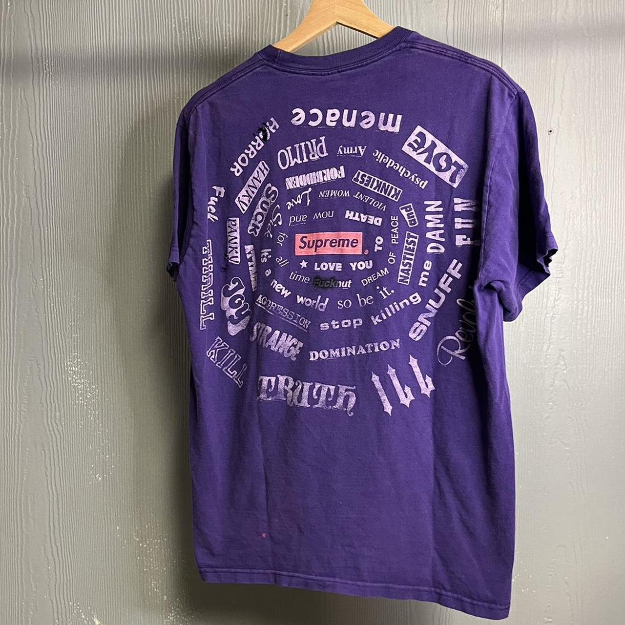 Y2k trashed supreme shirt size medium Condition... - Depop