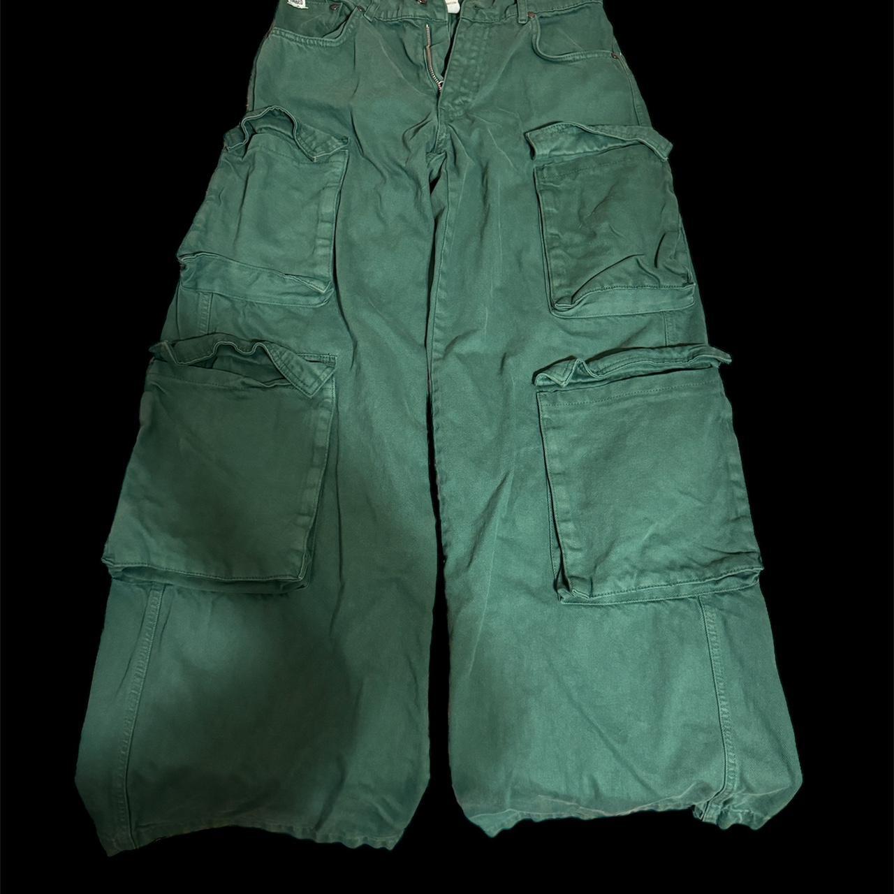 ragged jeans very wide legged & slim from the waist... - Depop