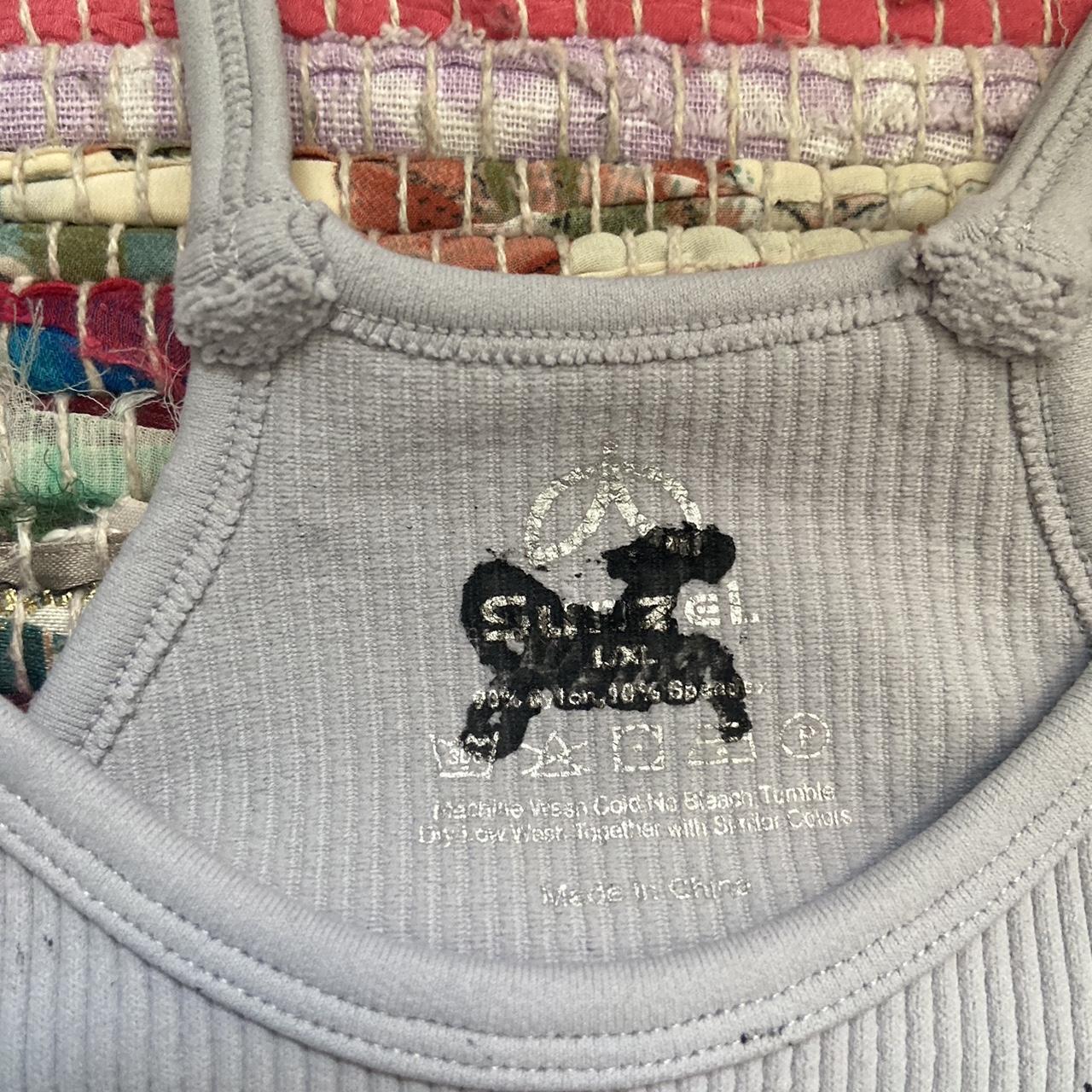 Block Print Butterfly Floral Stamped Ribbed Halter... | Depop