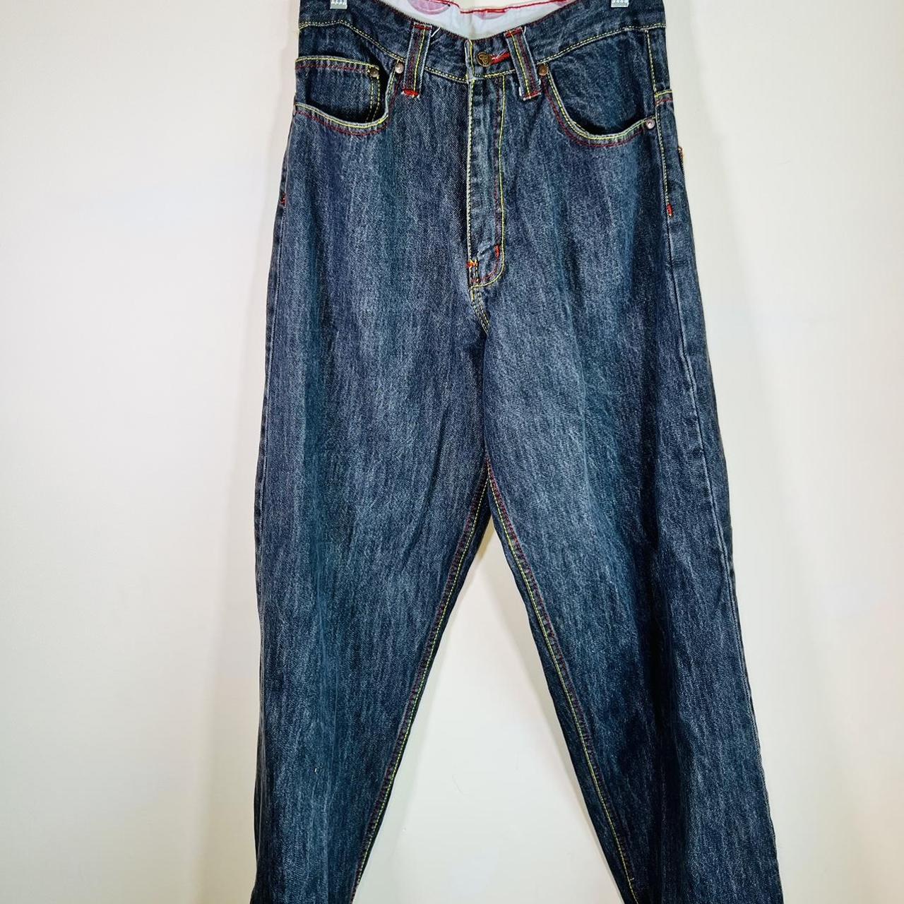 Coogi Men's Blue and Red Jeans | Depop