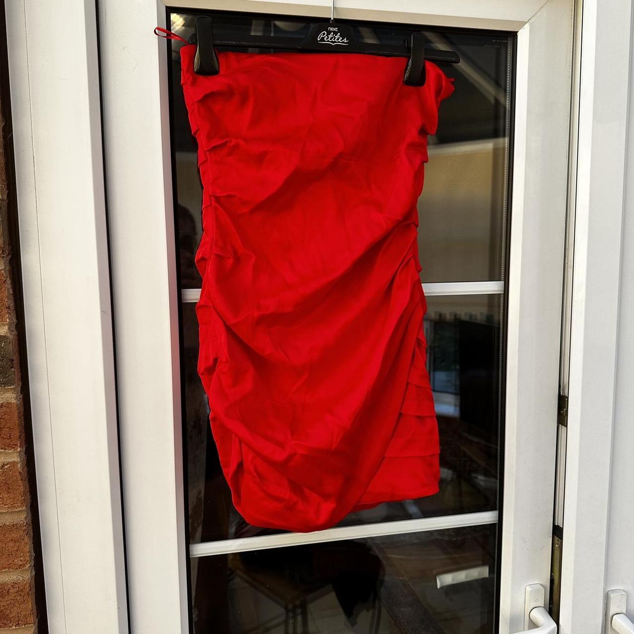 Stunning red Zara dress, perfect for a special... - Depop