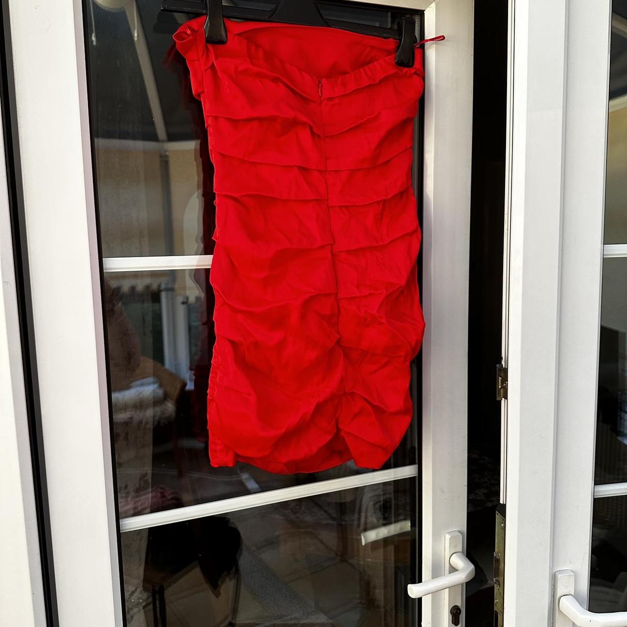 Stunning red Zara dress, perfect for a special... - Depop