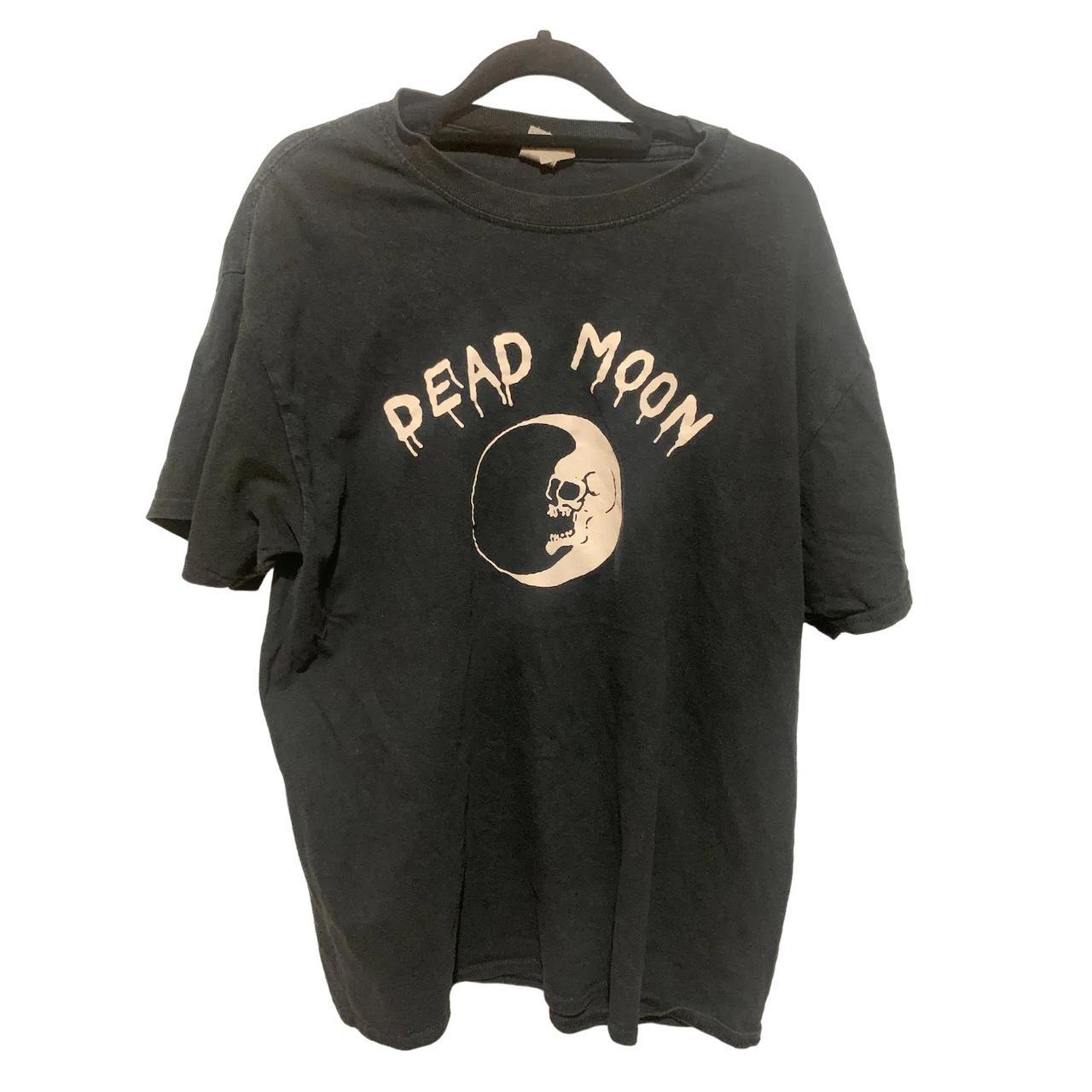 VINTAGE DEAD MOON T-SHIRT XL BLACK & WHITE GOTH... - Depop
