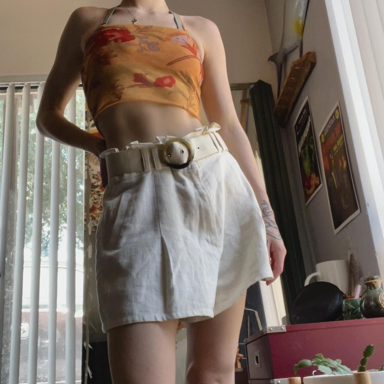 Lovers + Friends Women's Cream Shorts | Depop