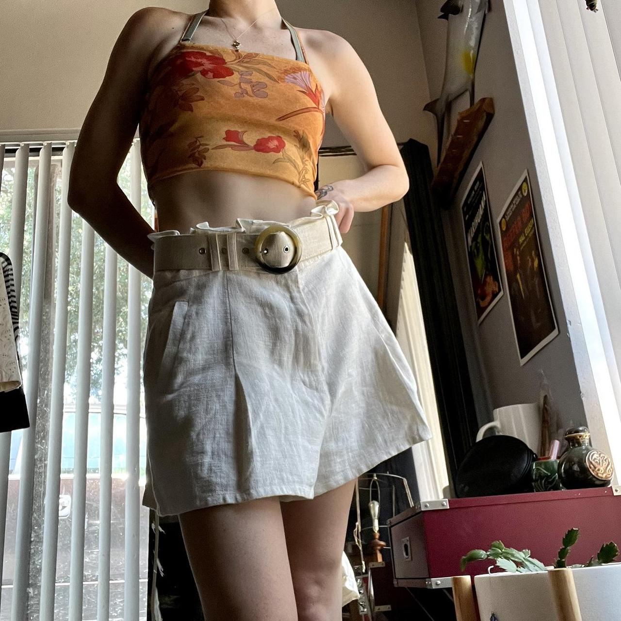 Lovers + Friends Women's Cream Shorts | Depop