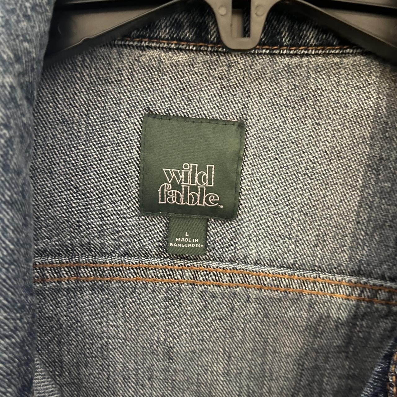 wild fable oversized retro denim jacket. excellent... - Depop