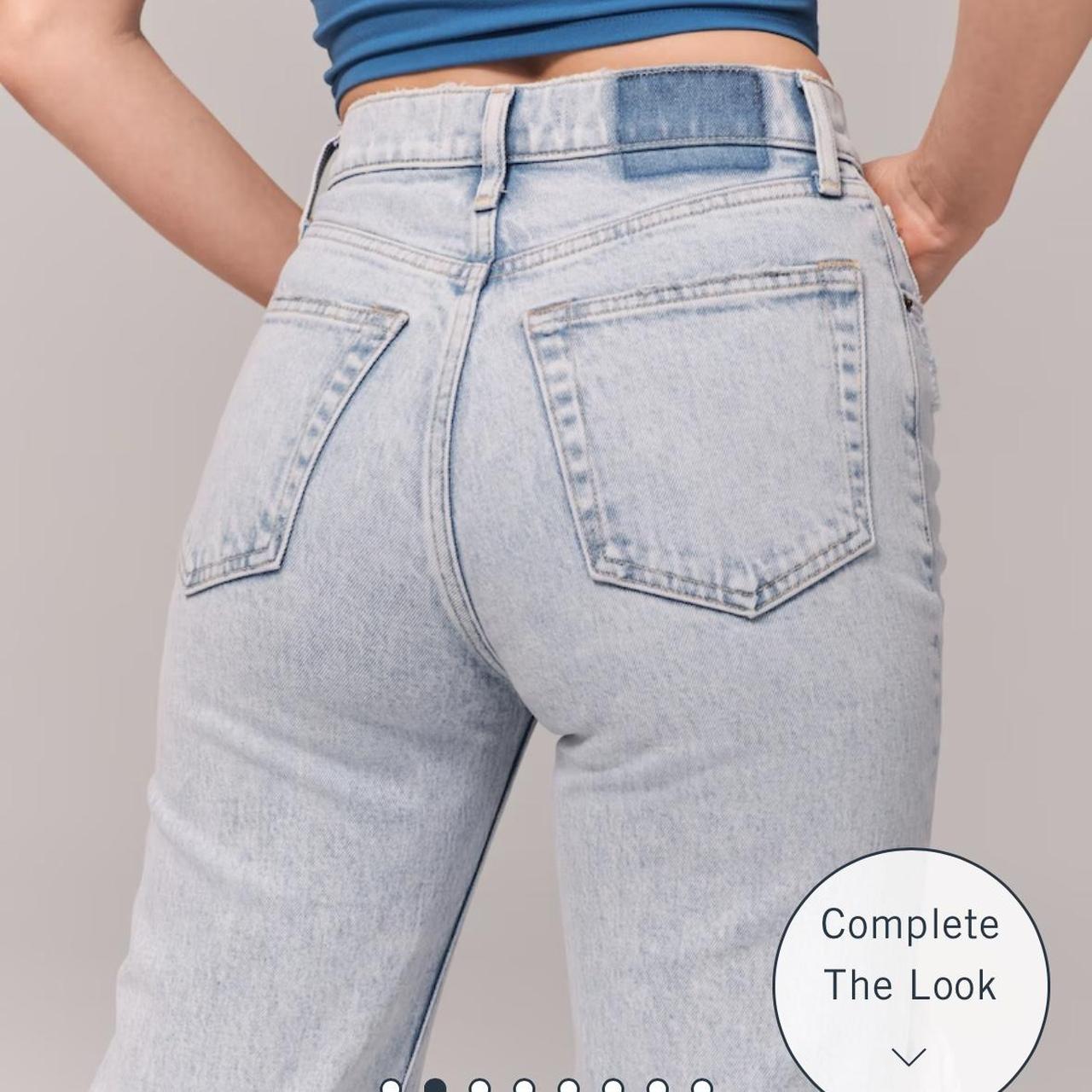 💫 Abercrombie curve love high rise 90s relaxed jean,... - Depop