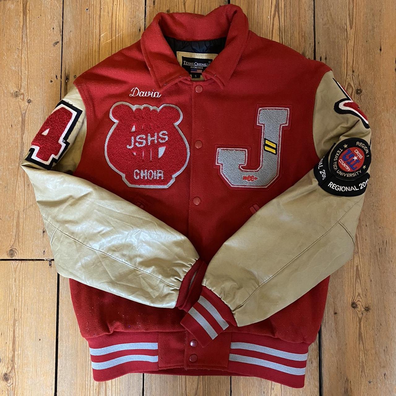 American Varsity Jacket Sick stitched varsity bomber... - Depop