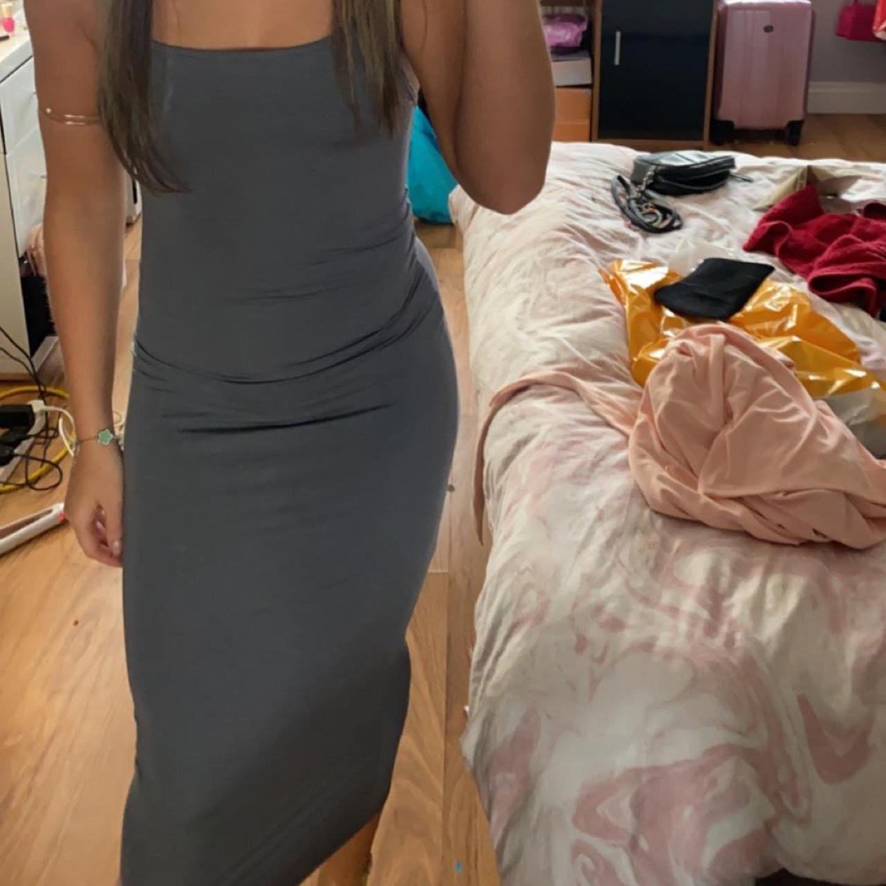 Skims Dupe charcoal grey dress 🌚🐨🦛 dress is backless... - Depop