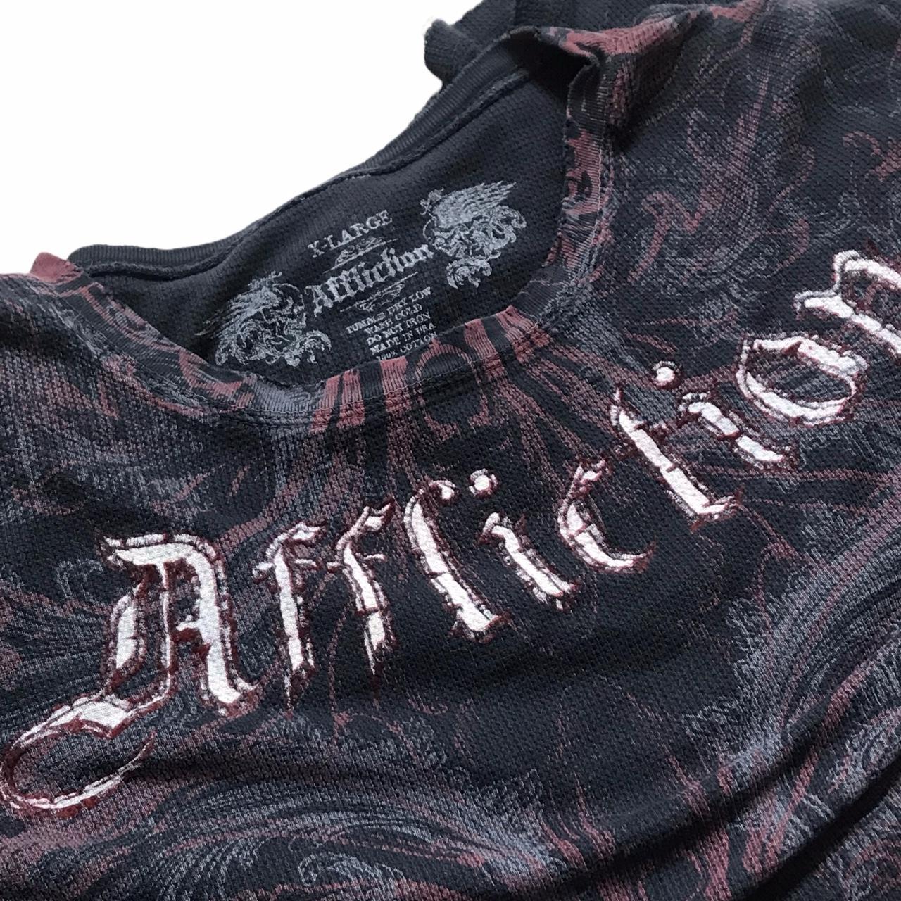 00s grunge affliction thermal size xl ( v baggy... - Depop