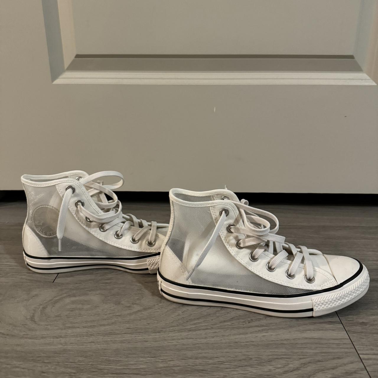 Worn Twice Mesh/Clear Converse W6.5 These are the... - Depop
