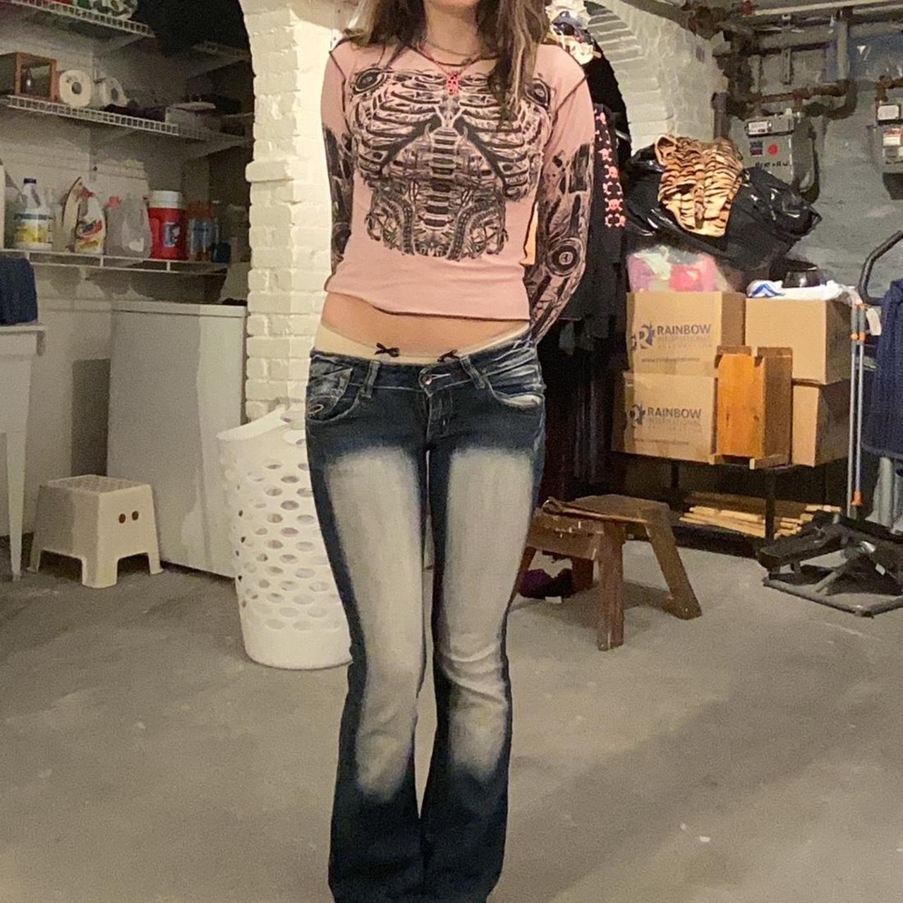 PAY VIA PAYPAL OMEN pink and black contrast stitch... - Depop