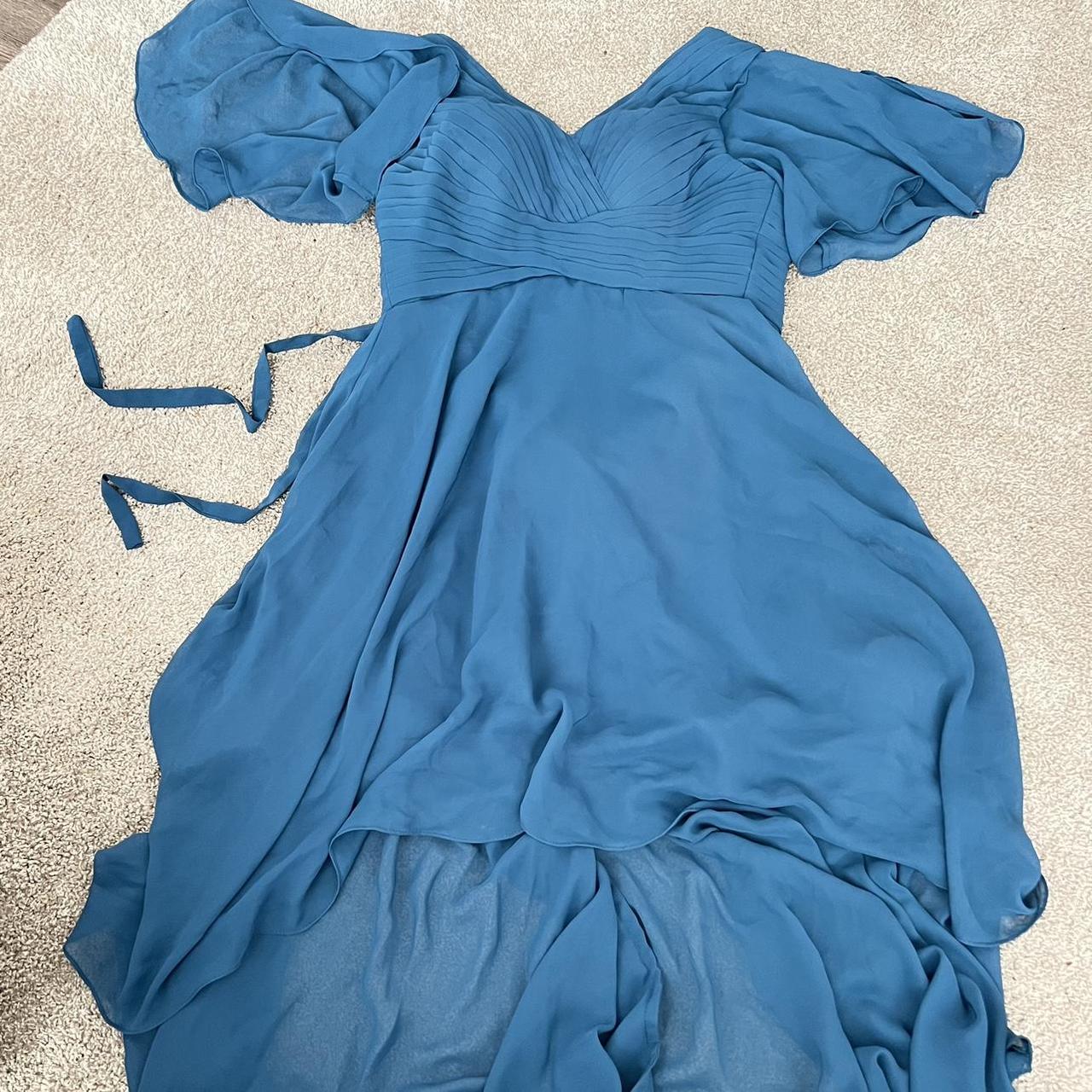 Blue flowy dress - Depop