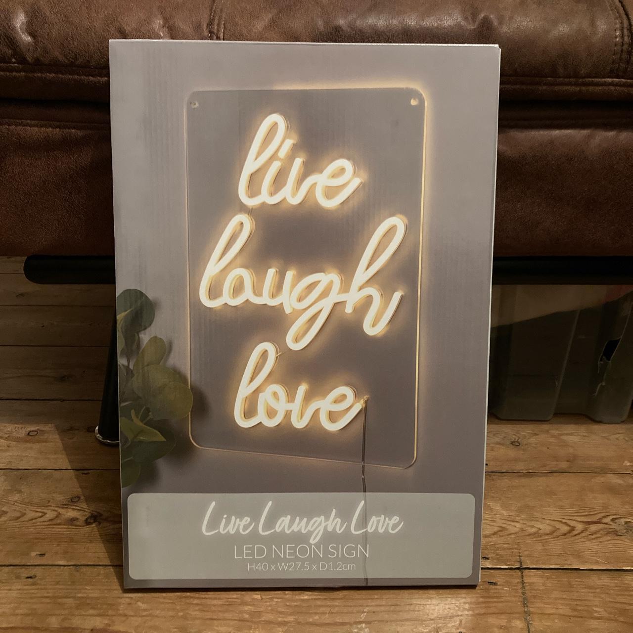 Live laugh love - LED neon wall sign Great home... - Depop