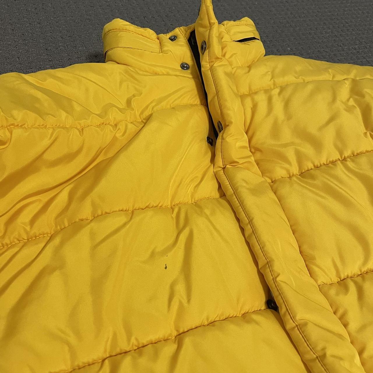Long line yellow puffer jacket. Super cosy and... - Depop
