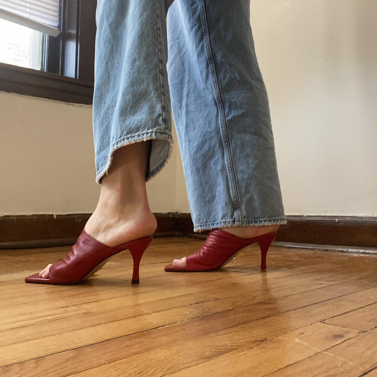 NWT deep red Zara heels. So perfect just a little... - Depop
