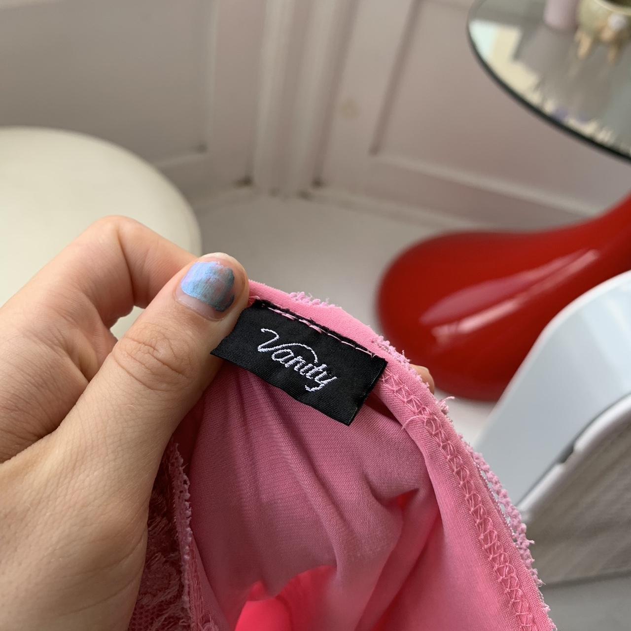 vintage y2k barbie pink top from 'vanity' rhinestone... - Depop