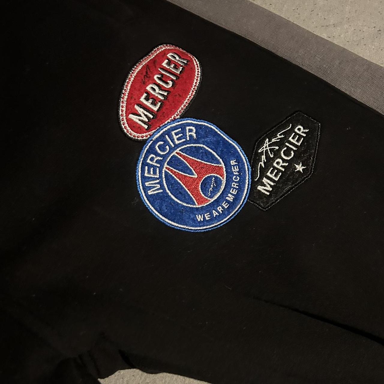 Mercier Black and grey badge Tracksuit Joggers are... - Depop