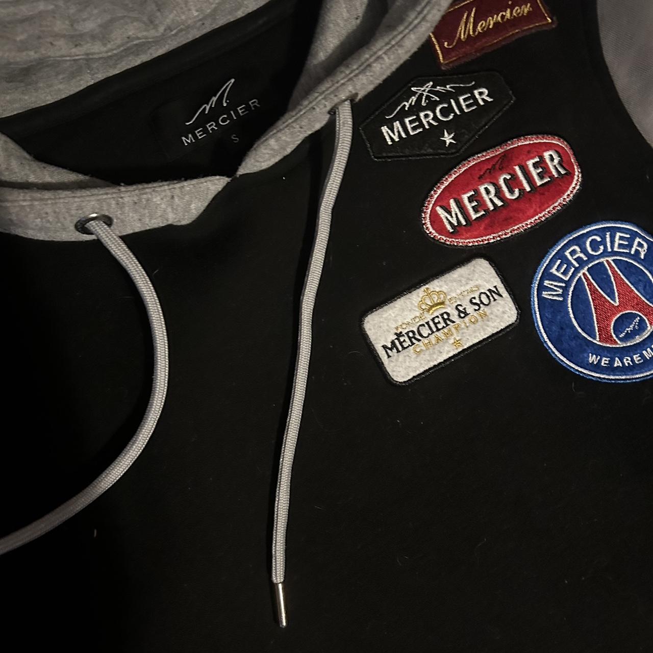 Mercier Black and grey badge Tracksuit Joggers are... - Depop