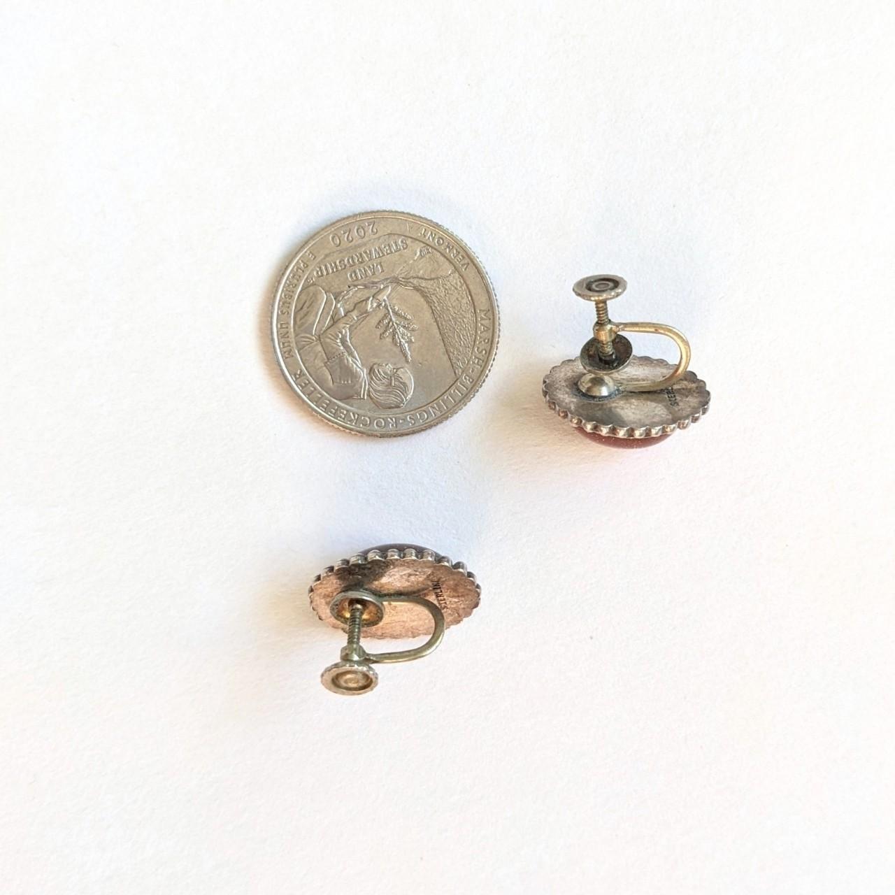 Vintage screw back clip on earrings Sterling... - Depop