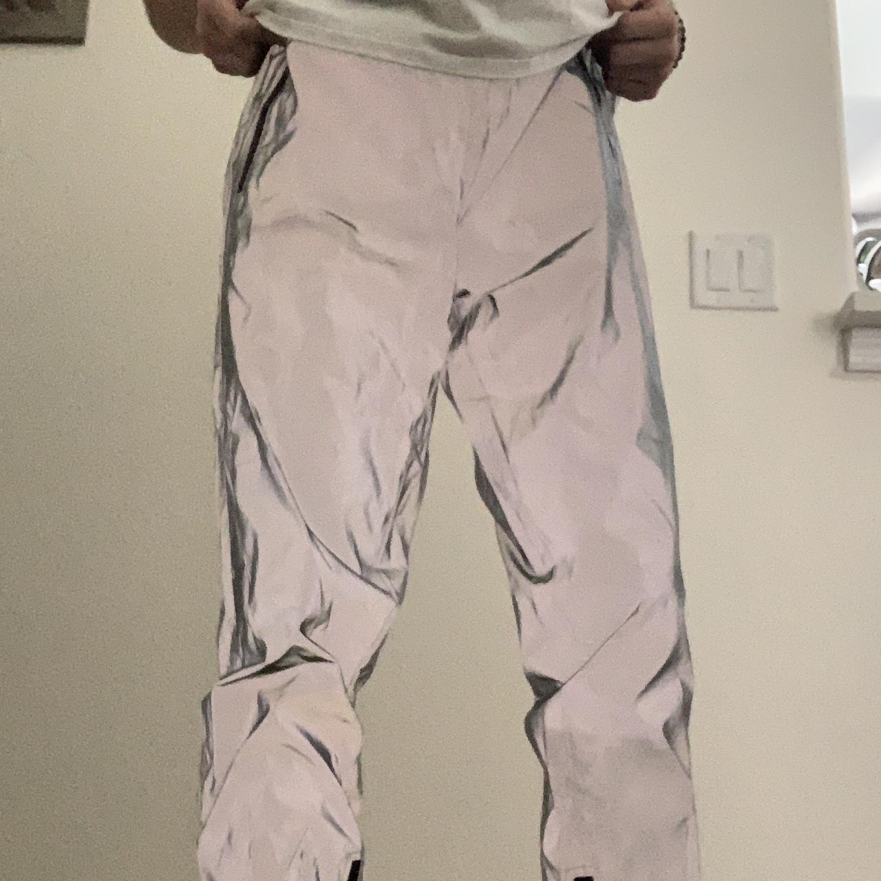 Space Grey Reflector Pants Size S Ships domestically... - Depop