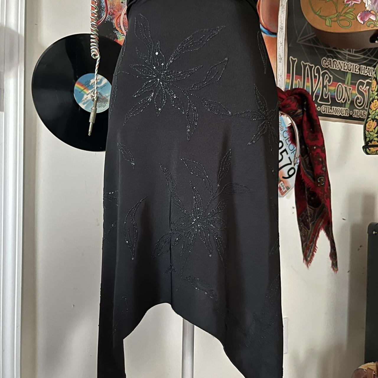 RARE black gothic fairy handkerchief asymmetrical... - Depop