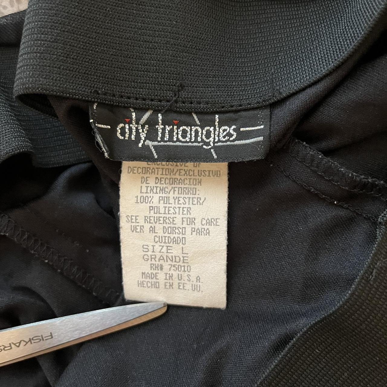 vintage 90s/y2k rare city triangles side cinched... - Depop