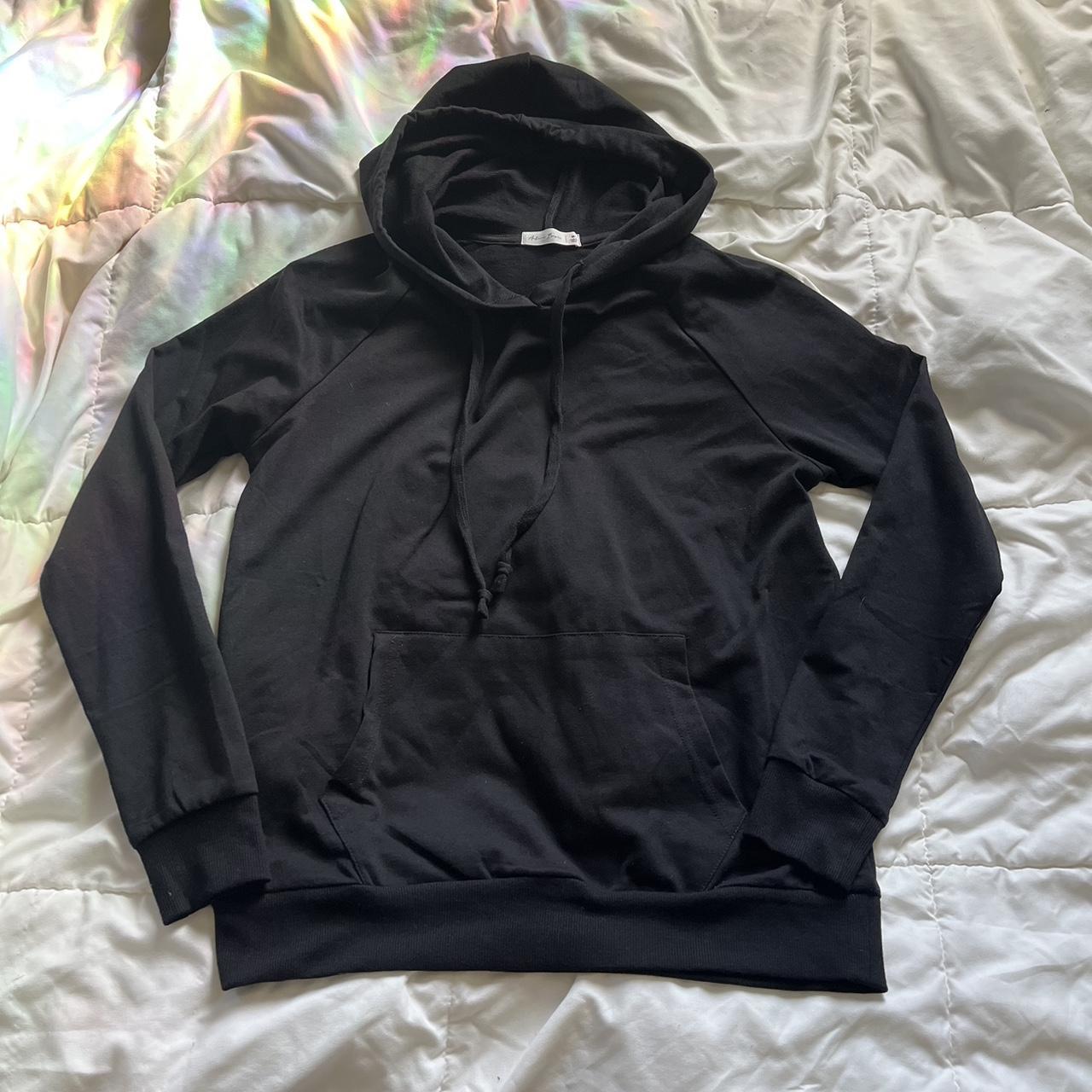 black grunge emo hoodie - size medium. Super soft &... - Depop