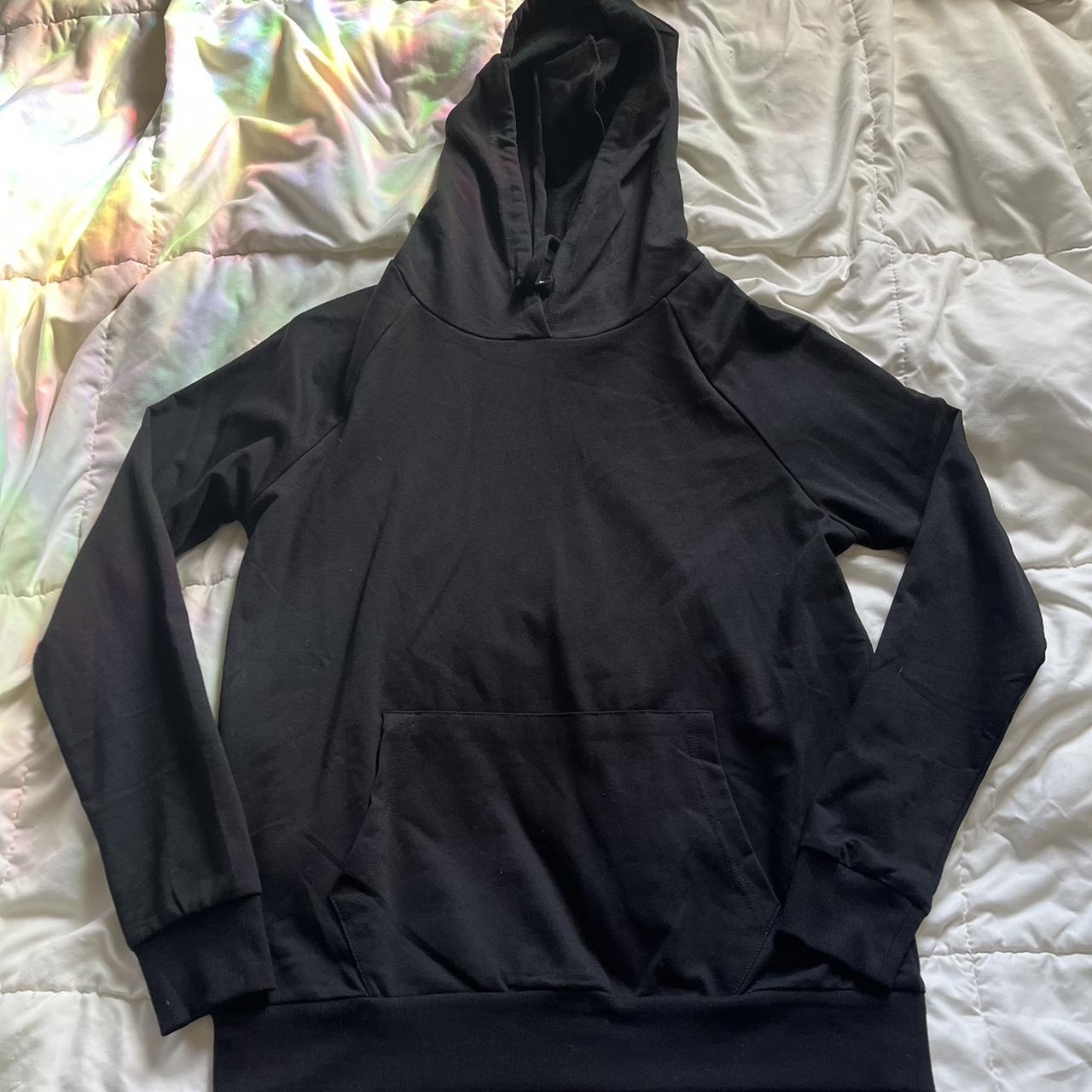 black grunge emo hoodie - size medium. Super soft &... - Depop