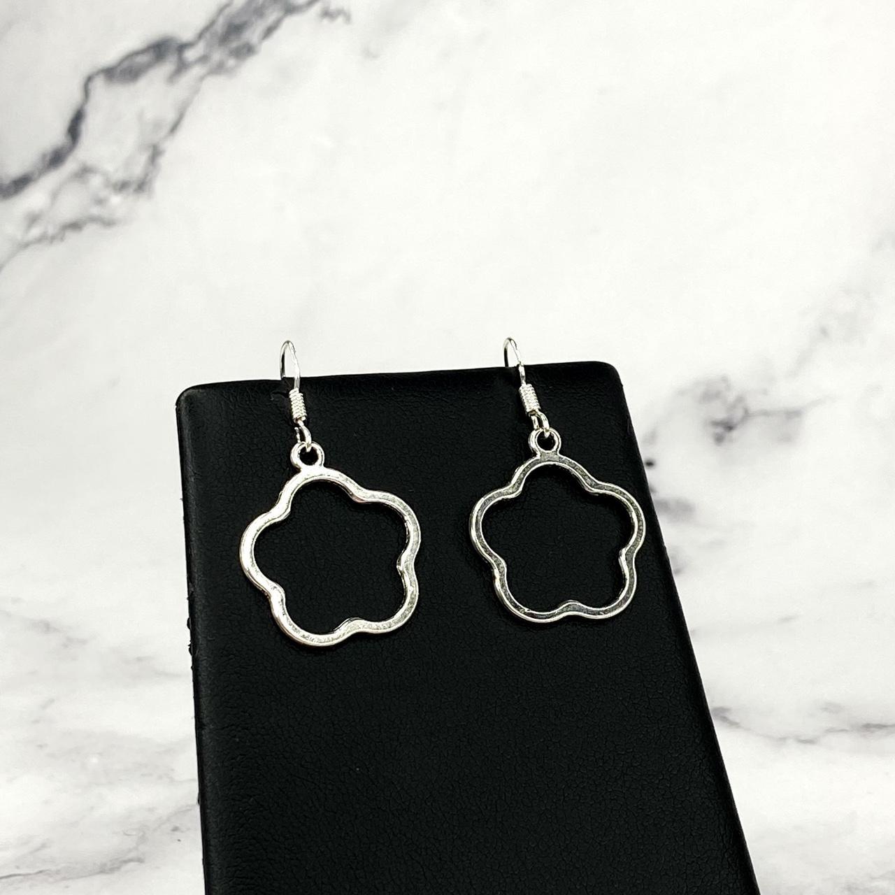 Cute flower outline Earrings 🖤🖤🖤 Instant buys are... - Depop