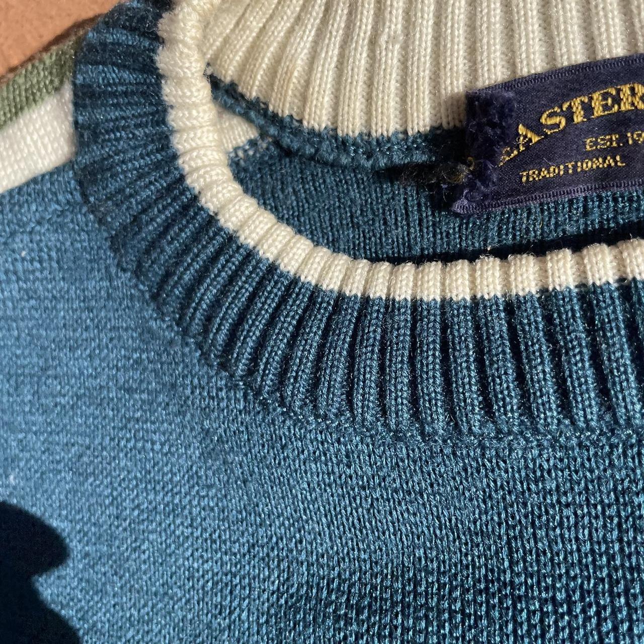 Eastern Club Sweater Vintage blue sweater with... - Depop