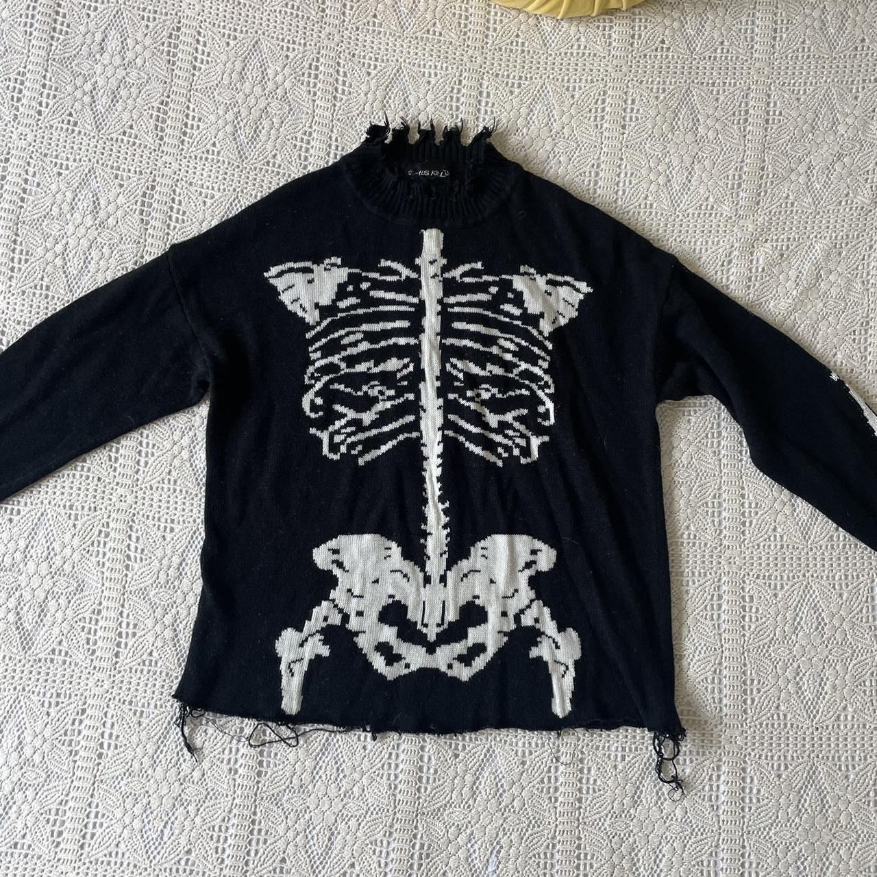 super sick dolls kill skeleton sweater - Depop