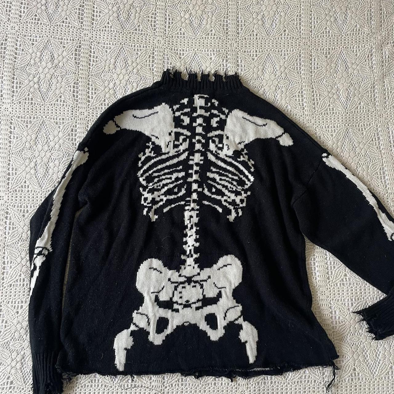 super sick dolls kill skeleton sweater - Depop
